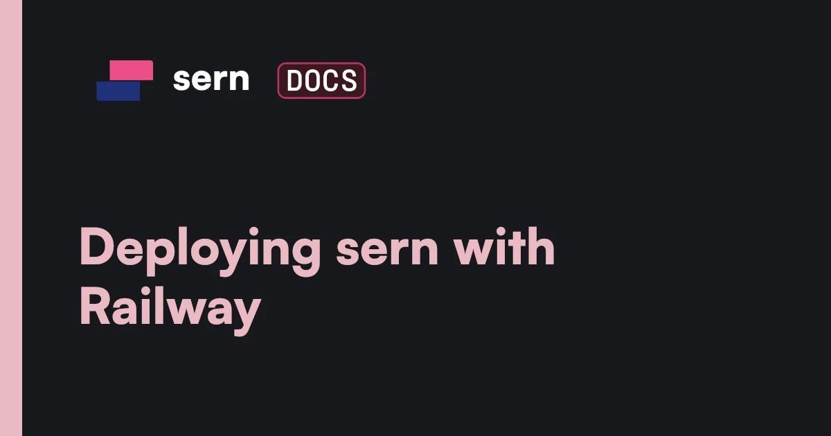 Deploying sern with Railway | sern